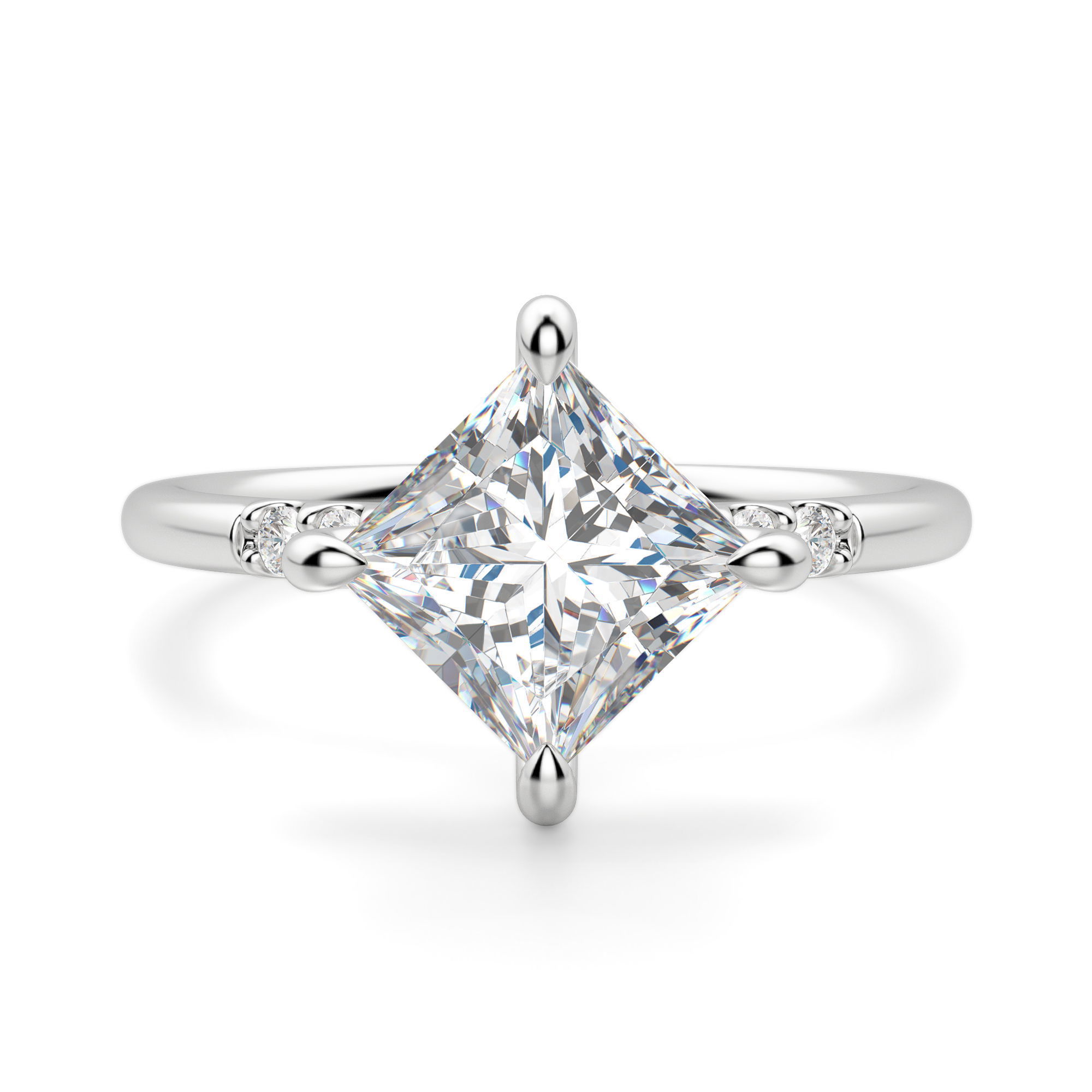 Kite set princess cut engagement ring store